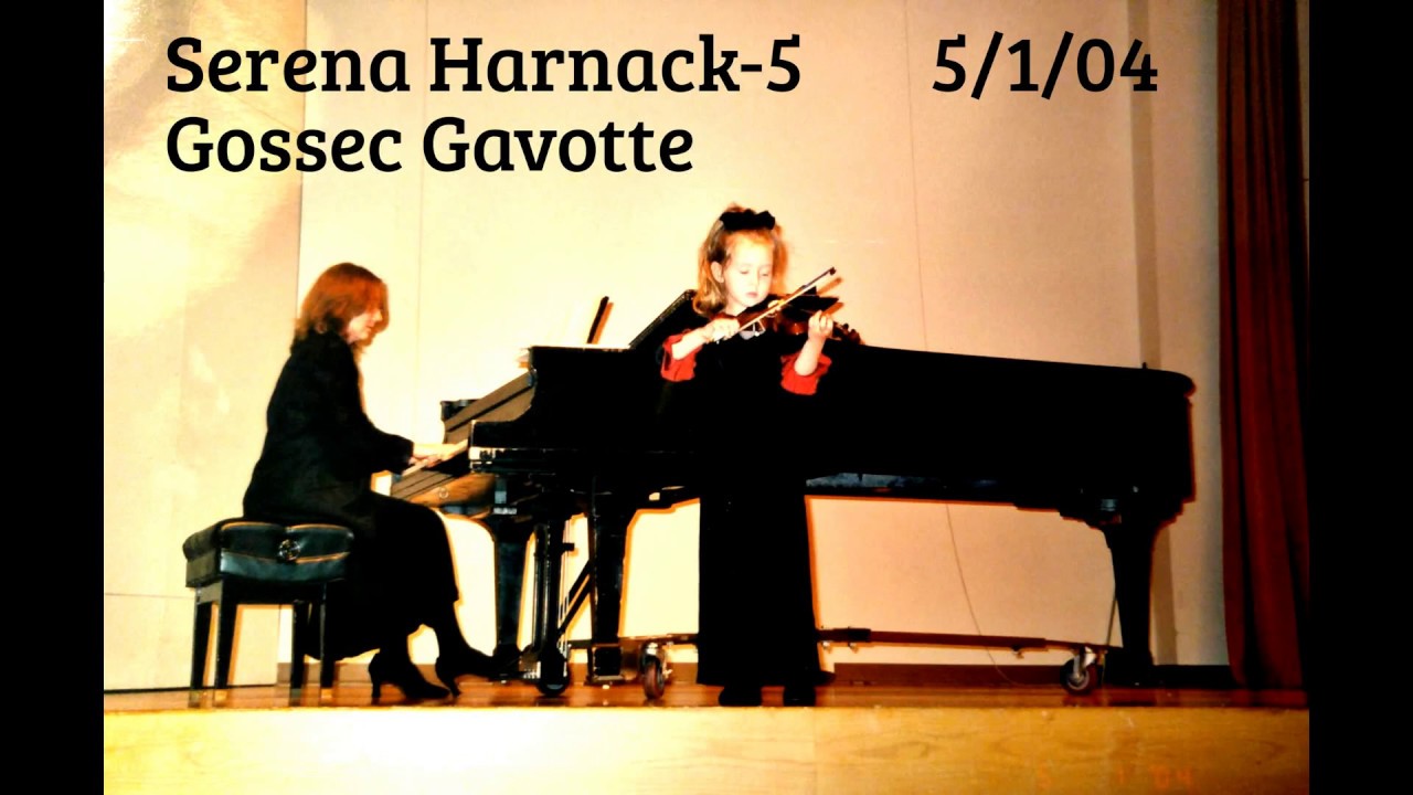 Gossec Gavotte, Suzuki Book 1 - Serena Harnack violin age 5 - YouTube