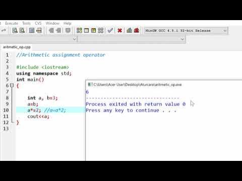 Arithmetic Assignment Operator example - YouTube