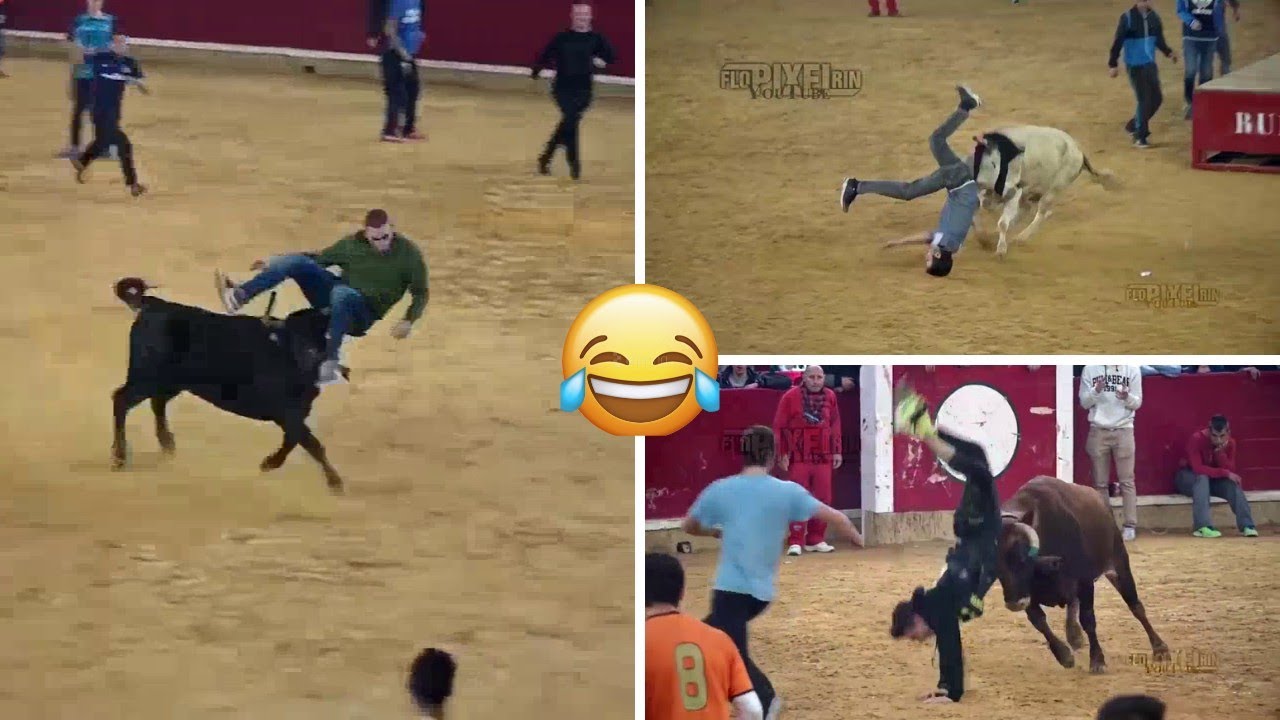 FUNNY BULL FIGHT COMPILATION - YouTube