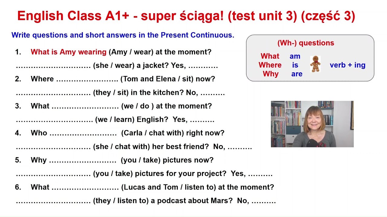 English Class A1+. Test unit 3 (part 3) - super ściąga ! - YouTube