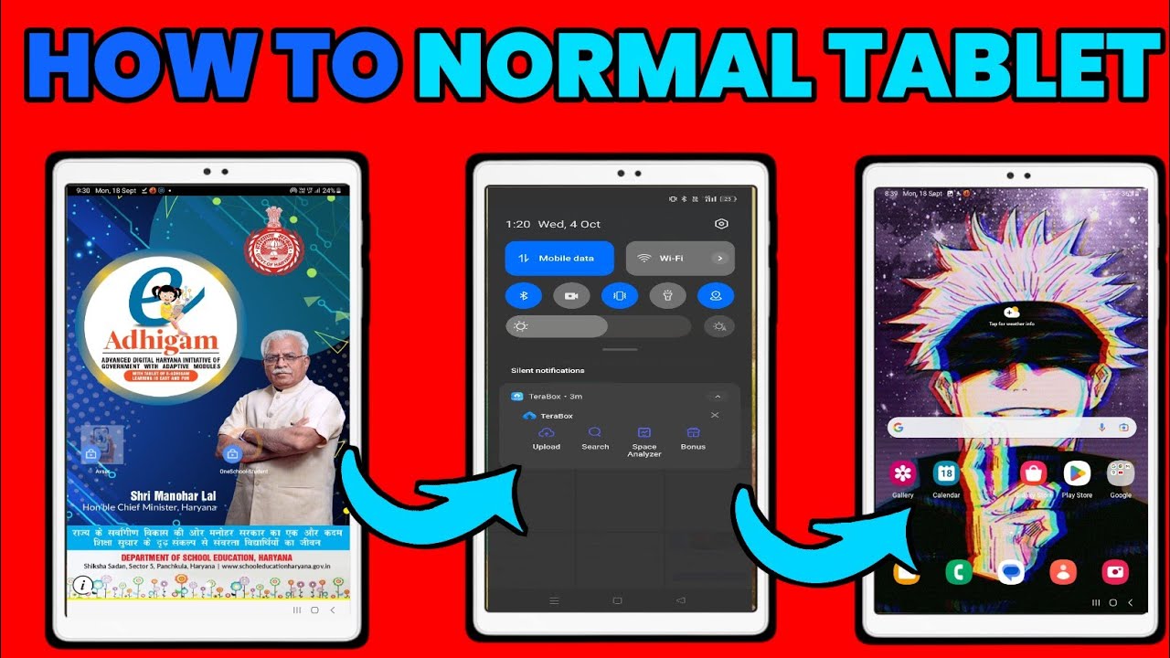 How To Normal Government Tablet in 5 mainte | Govt Tab ko Normal kaise ...