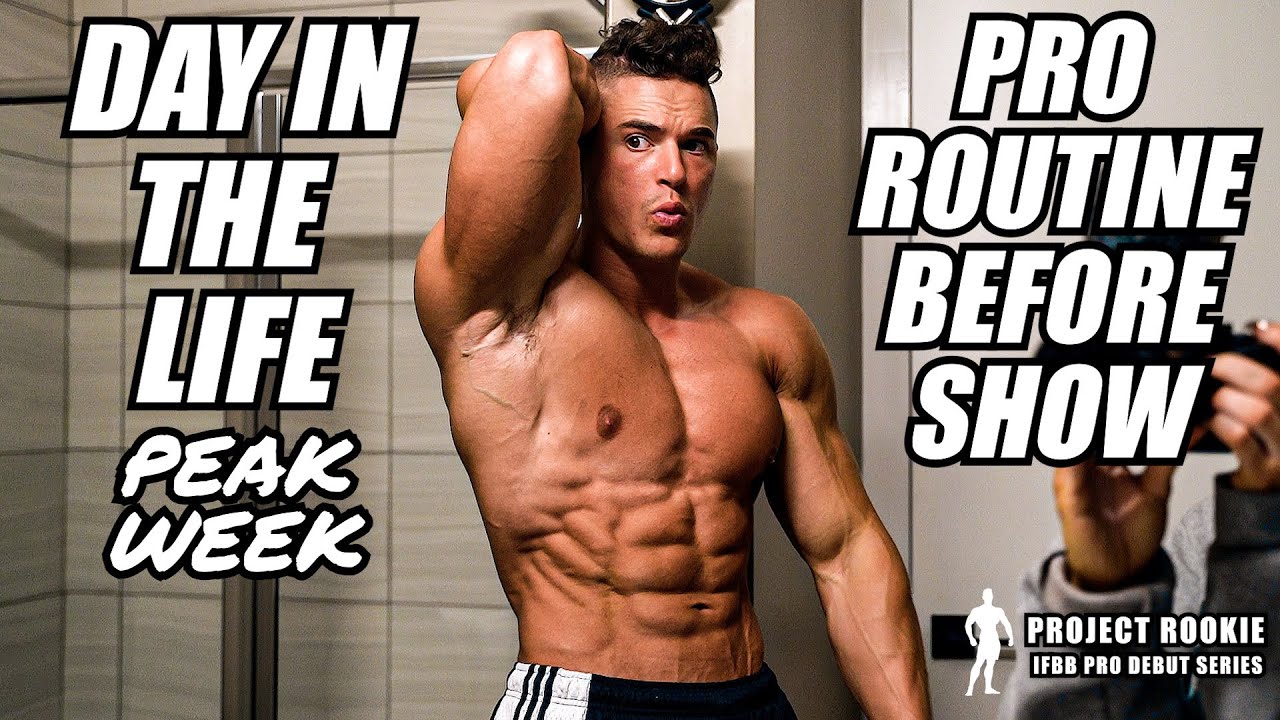 DAY IN THE LIFE ON PEAK WEEK - PRO BODYBUILDER - YouTube