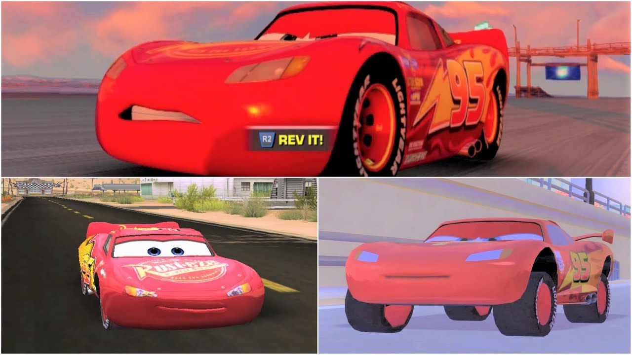 Cars 1 - Cars 2 - Cars 3 Lightning McQueen! Which Version is Faster ...