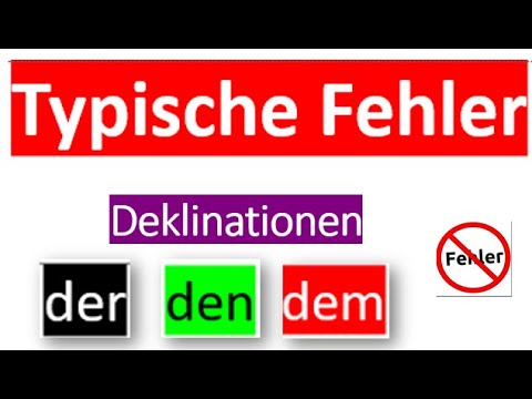 I casi in tedesco: der, den oder dem? (Typische Fehler, Teil 9) - YouTube