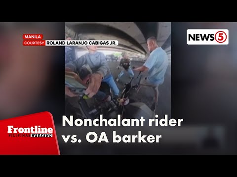 Nonchalant rider sa gitna ng away-kalsada, viral online | Frontline Weekend