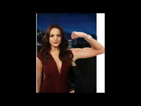 Elizabeth Gillies on Jimmy Kimmel: Female Muscle Growth - YouTube