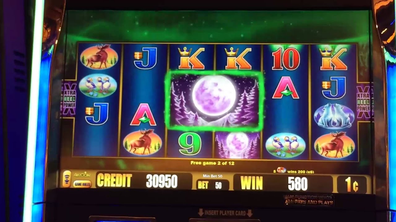 Aristocrat's Wolf Moon slot machine - Bam Bam moves in next door - YouTube