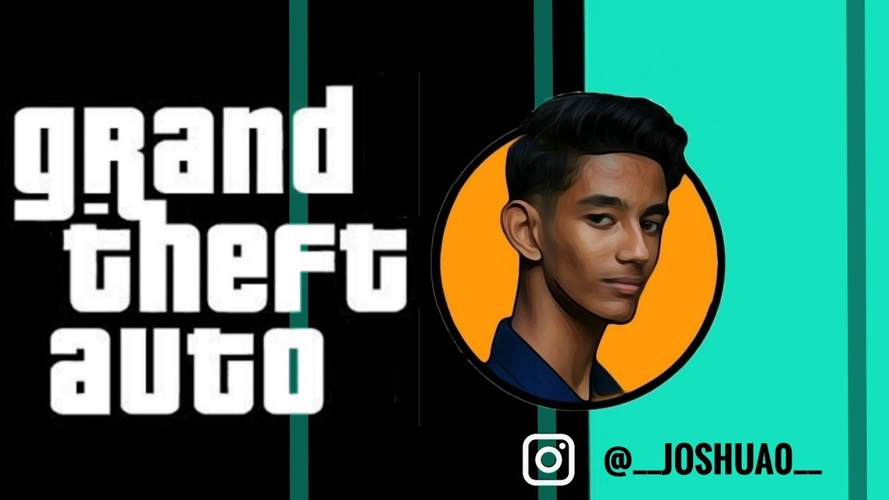 How to draw GRAND THEFT AUTO logo | step by step tutorial | - YouTube