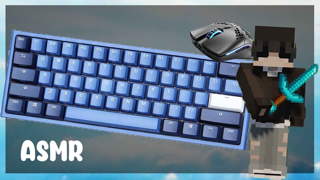 Keyboard ASMR + Mouse Sounds | Minecraft Bedwars - YouTube