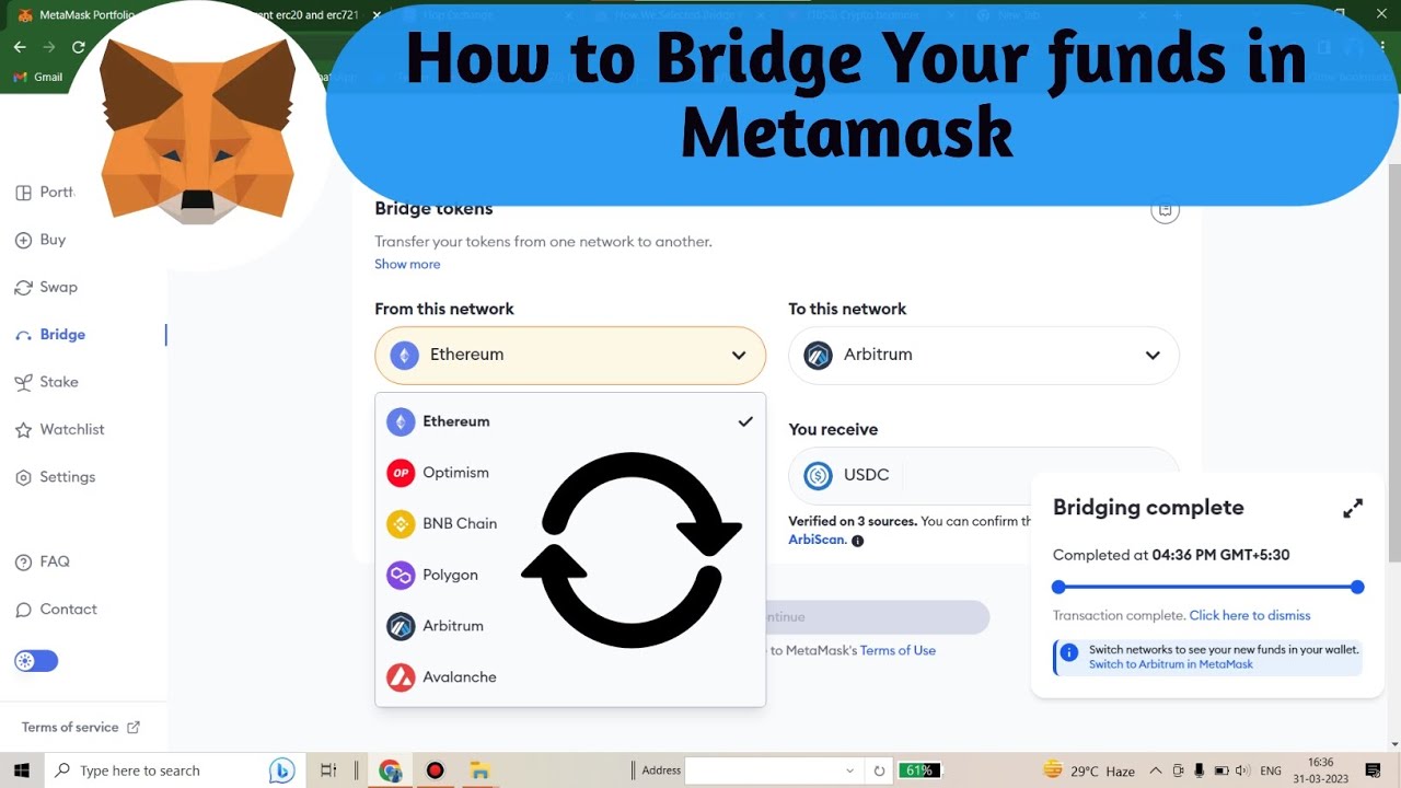 How to Bridge Tokens in MetaMask: A Step-by-Step Guide in -Hindi - YouTube