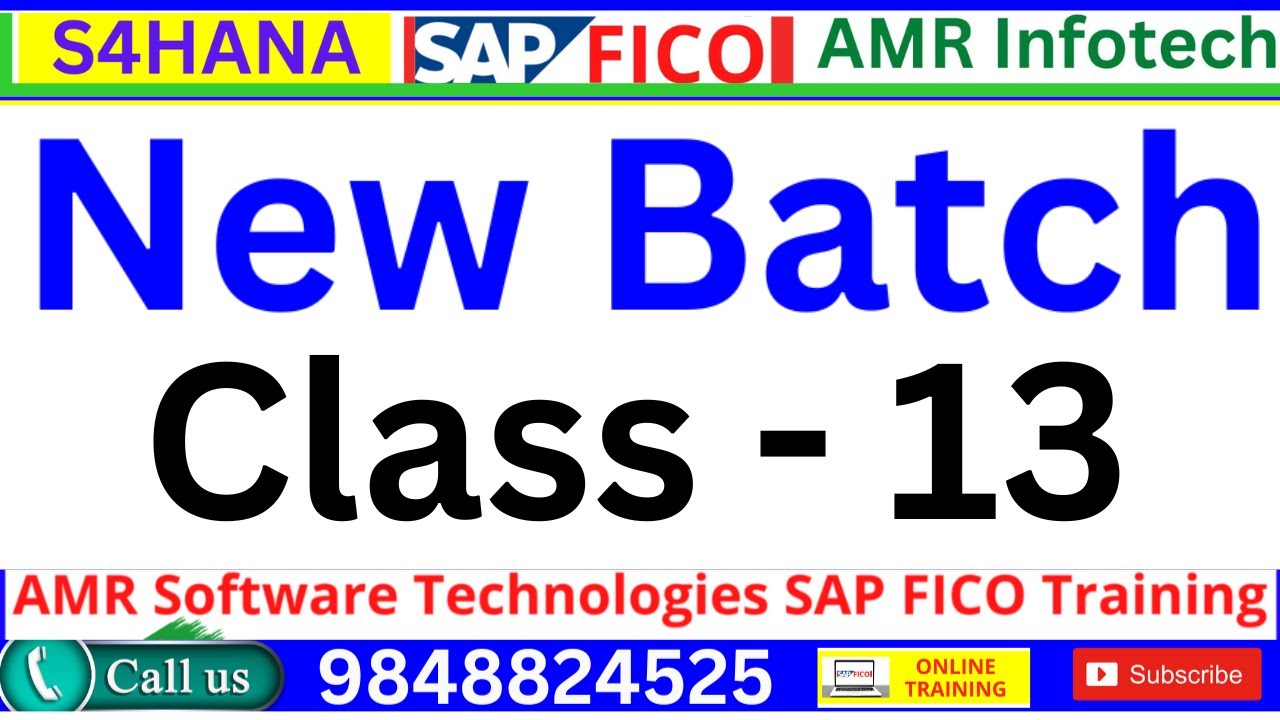 SAP FICO ECC & S4HANA CLASS 13 SAP FICO IN TELUGU - SAP FICO Course in ...