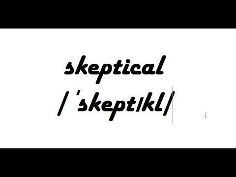 how to pronounce skeptical In American English - YouTube