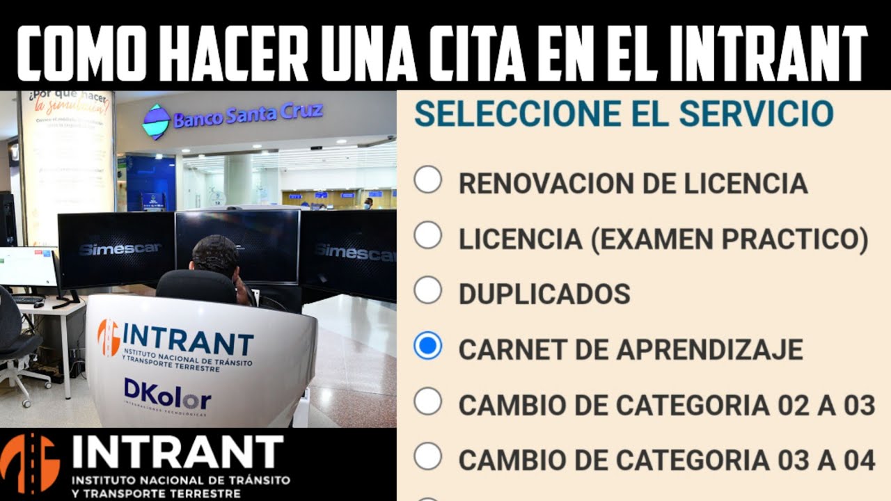 Cómo hacer una cita en el Intrant para la licencia de conducir(examen ...