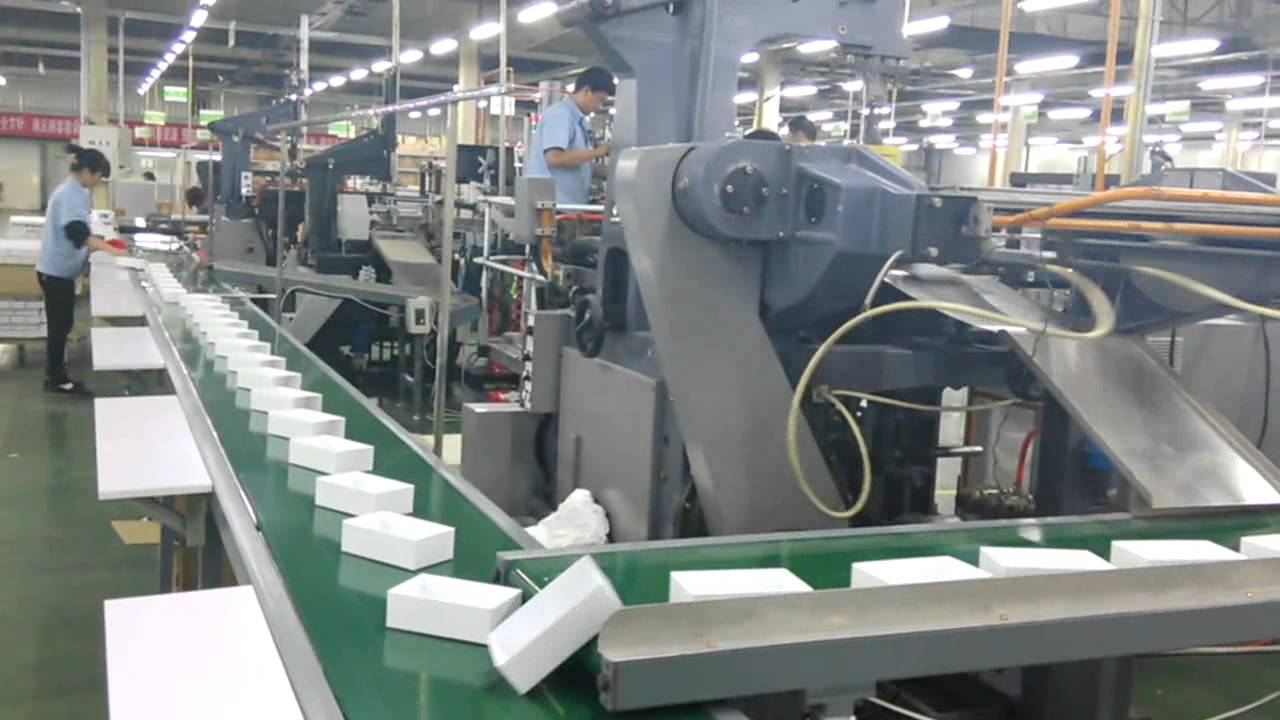 2 1 RB6040 AUTOMATIC RIGID BOXES MACHINE FOR SANGSUNG BOXES - YouTube