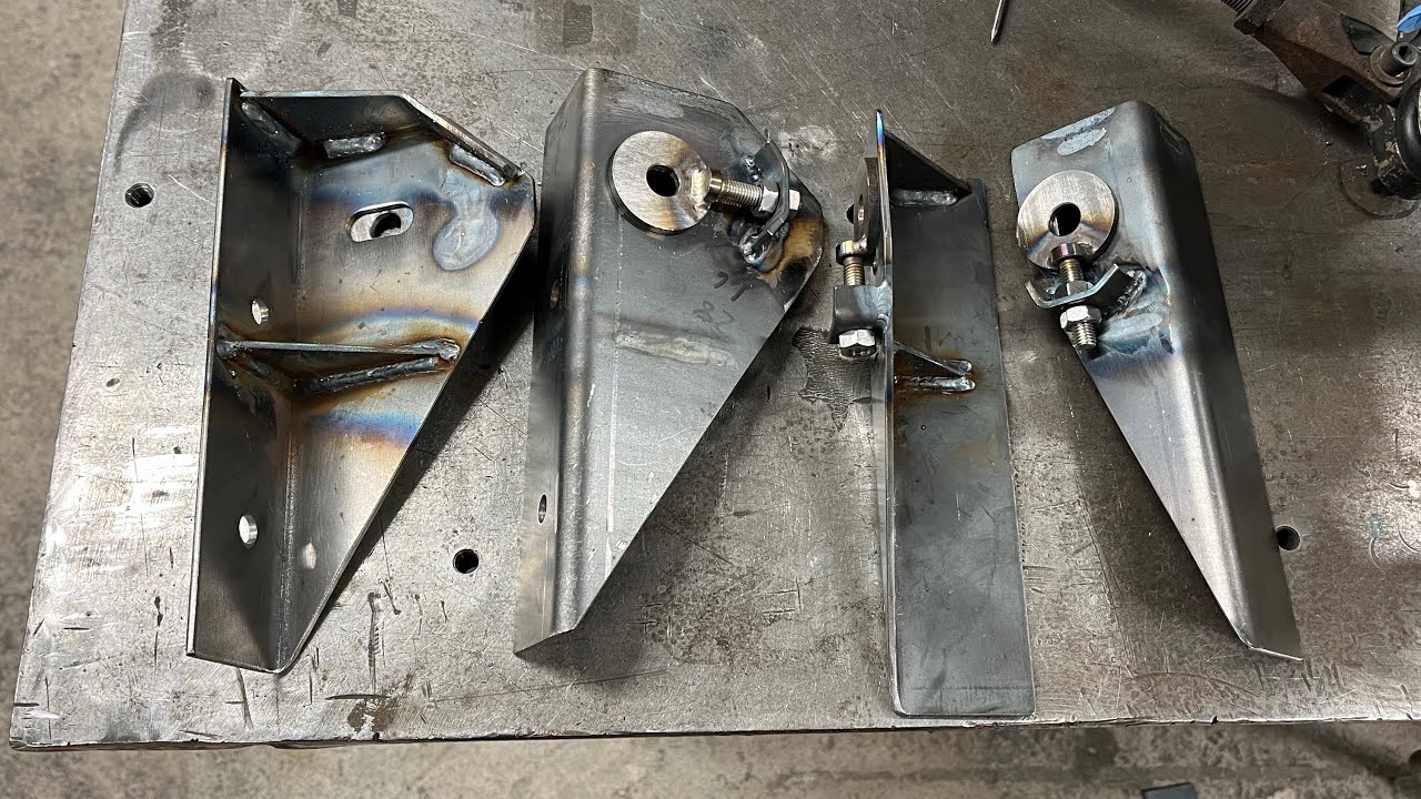 Finishing off the radius arm brackets - YouTube