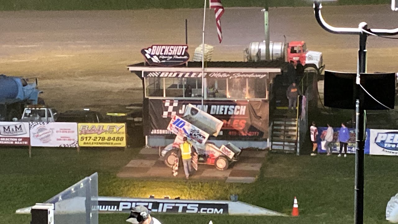 410 Sprint Car Feature - Butler Motor Speedway - 8.10.24 - YouTube