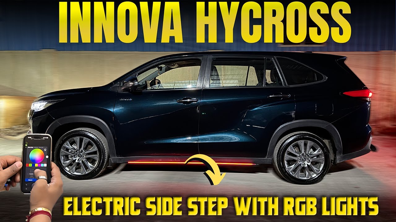 Innova Hycross Electric Side Step with RGB Lights & APP Control ...