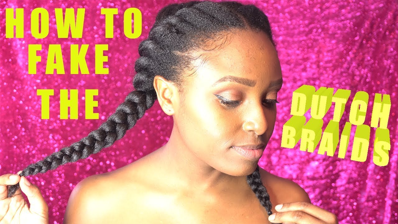 Easy Way To Fake The Dutch Braid Tutorial!! - YouTube