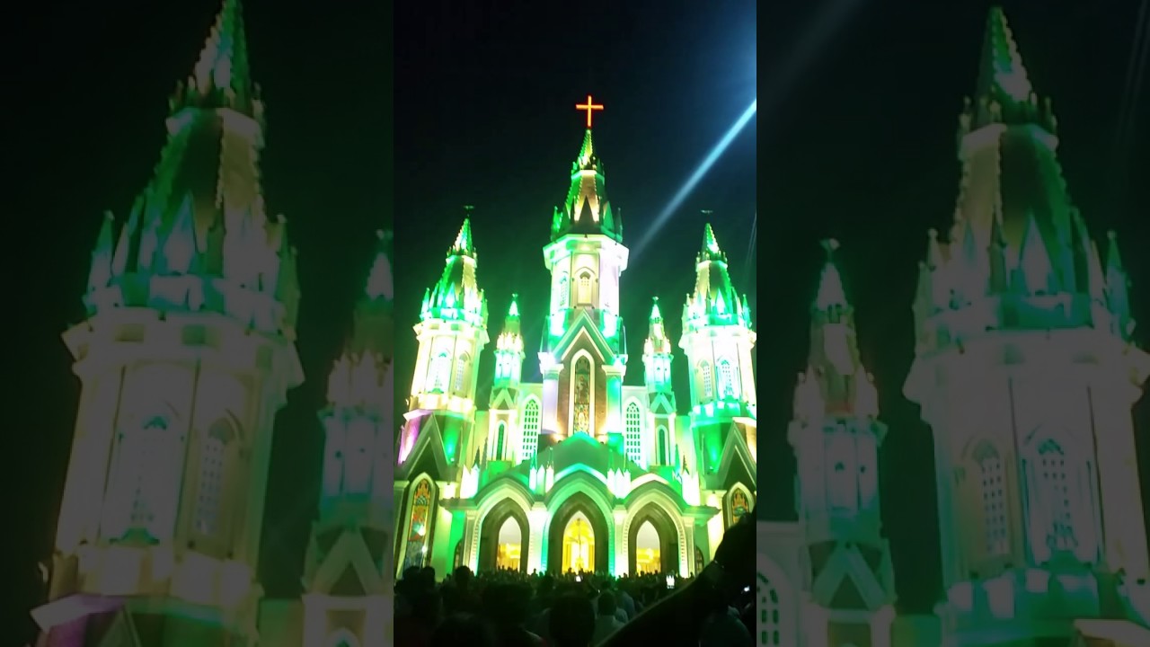 St.Antonys Forane Church Pudukad. Light's arrangements - YouTube
