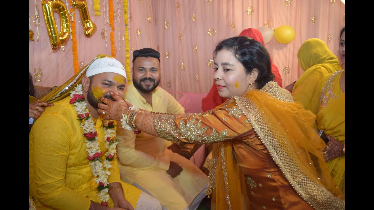 BEST MUSLIM HALDI CEREMONY || MALE HALDI CEREMONY || CINEMATIC VIDEO || PANKAJ STUDIO - YouTube
