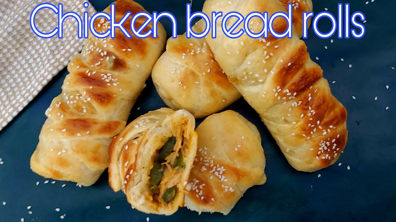 Chicken stuffed bread rolls - ramadan recipe #dinnerrollsrecipe #chickenbreadrecipe #breadrolls ...