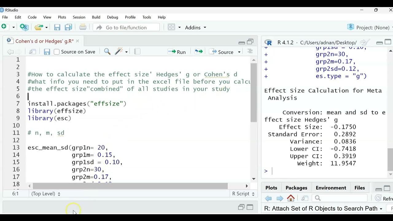 Meta-Analysis & Meta-Regression In R: Part Two: R Info you need in ...