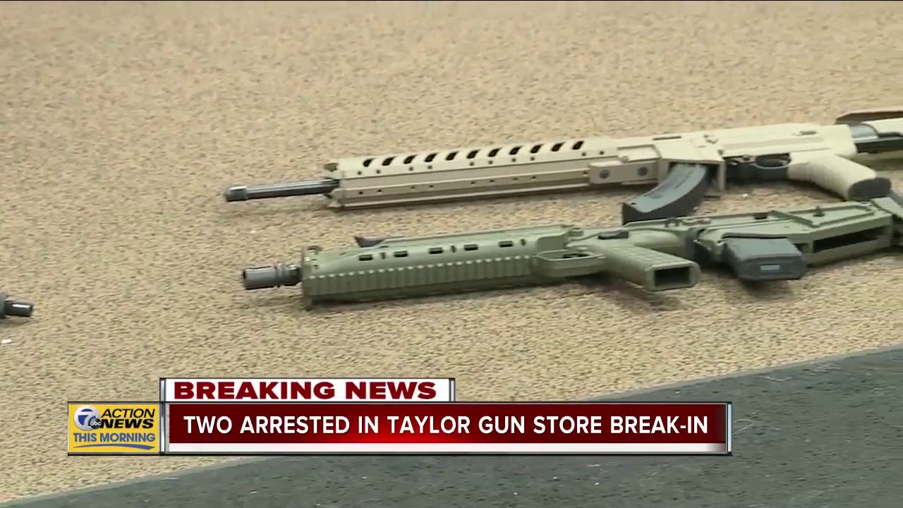 Two arrested in Taylor gun store break-in - YouTube