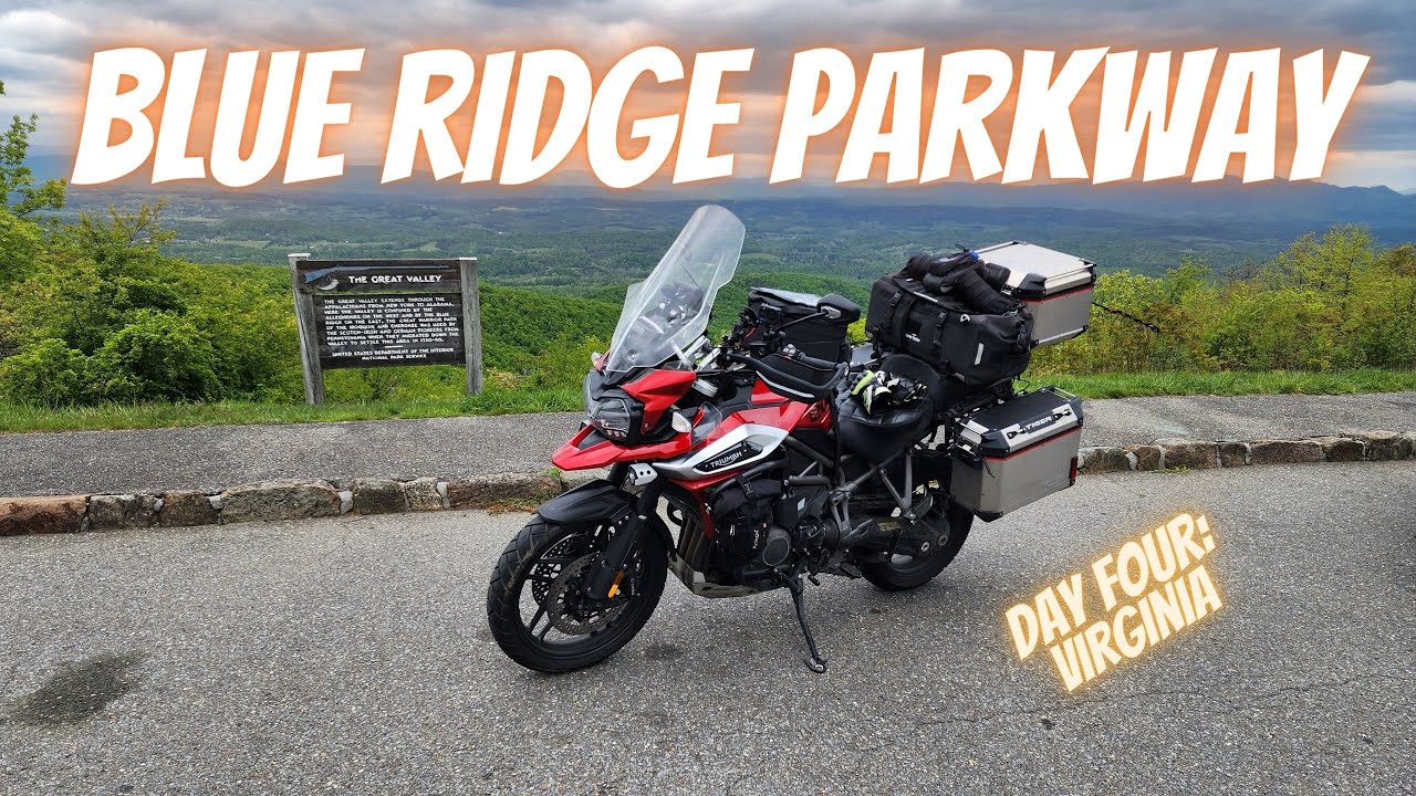 🏍️ The Best Motorcycle Camping on the Blue Ridge Parkway! (TDT EP4) ⛺🌄 ...