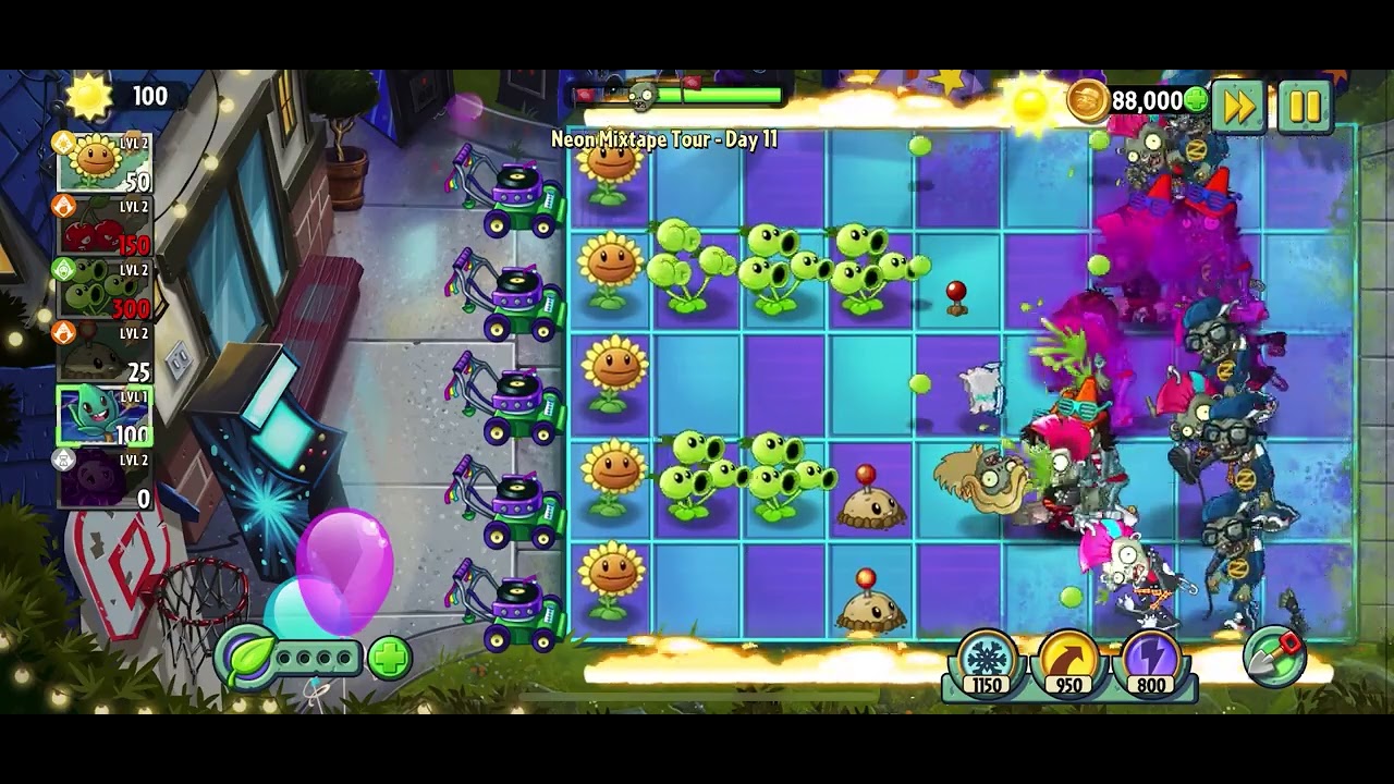 Plants vs Zombies 2 # Neon Mixtape Tour Day 11 - YouTube