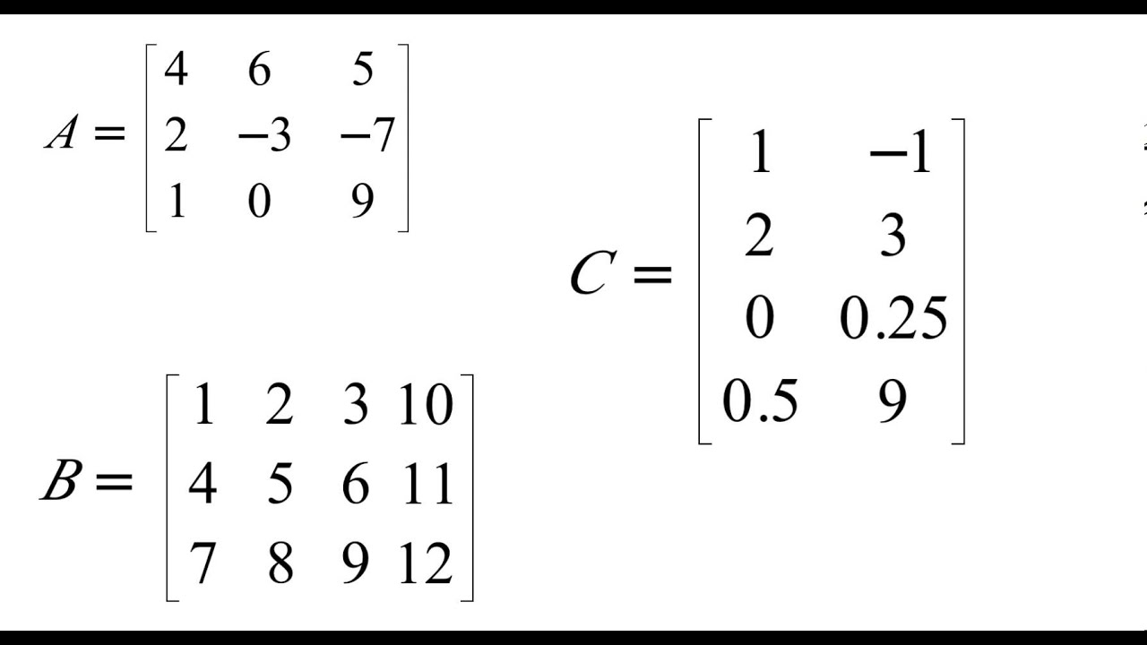 Organizing Data into Matrices (4.1) - YouTube