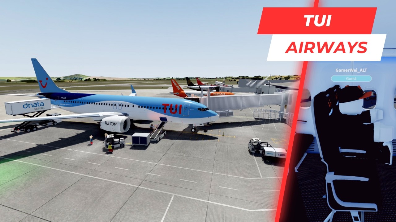 ROBLOX Airline Flight Review | TUI Airways | Boeing 737 MAX 8 | Premium ...