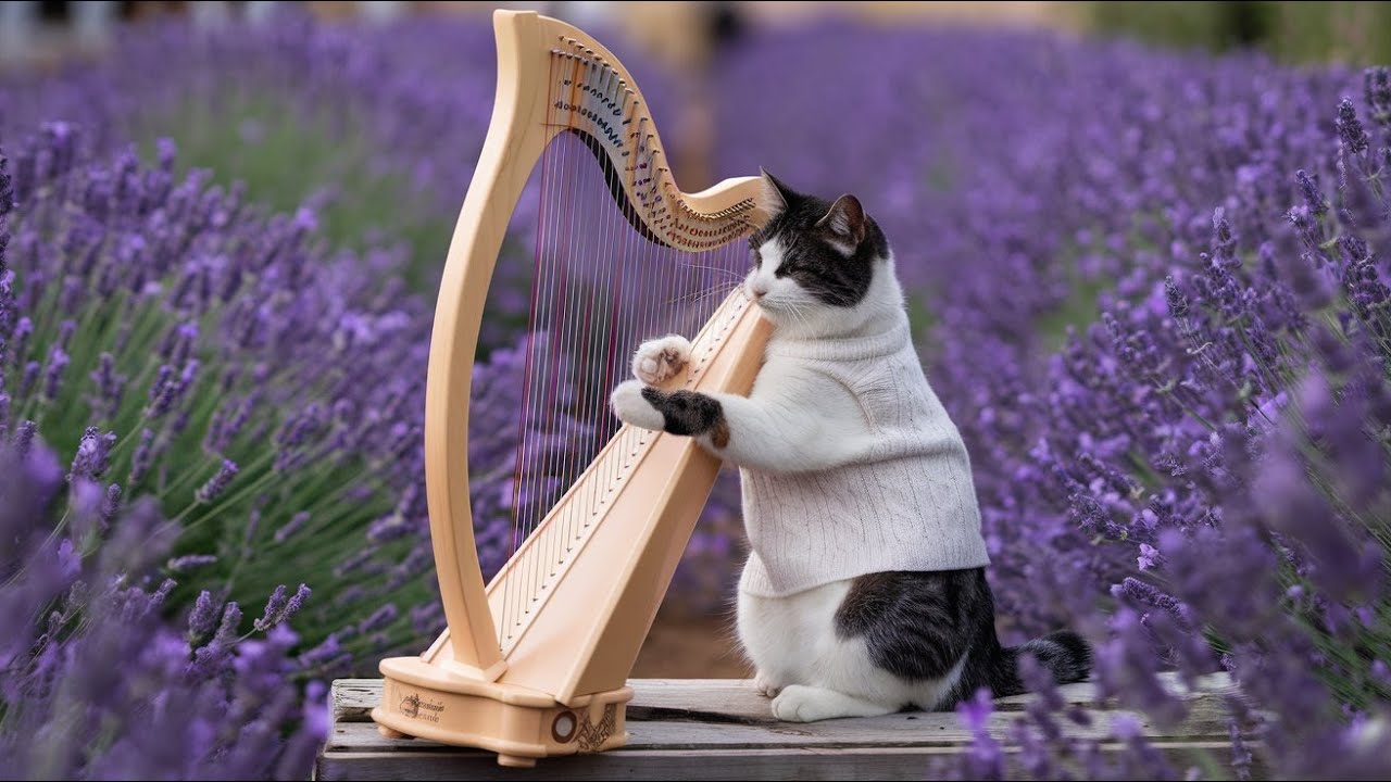 No Ads - Live Harp Melodies for Cats: Soothing Sounds for Ultimate ...