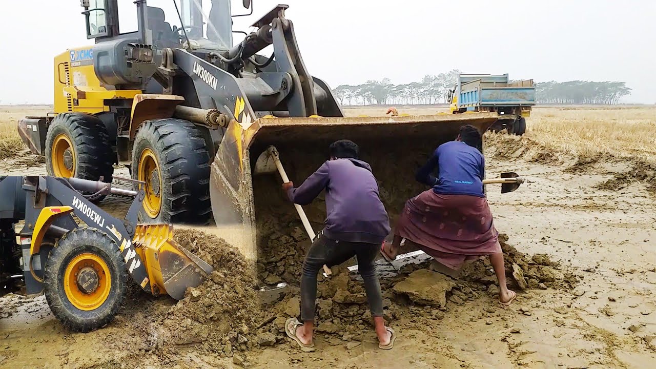 xcmg wheel loader lw300kn | xcmg bucket soil serrano repair - YouTube