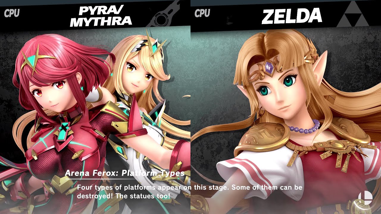 SUPER SMASH BROS : PYRA/MYTHRA VERSUS ZELDA (Hardest Ai) (Subscribe To ...