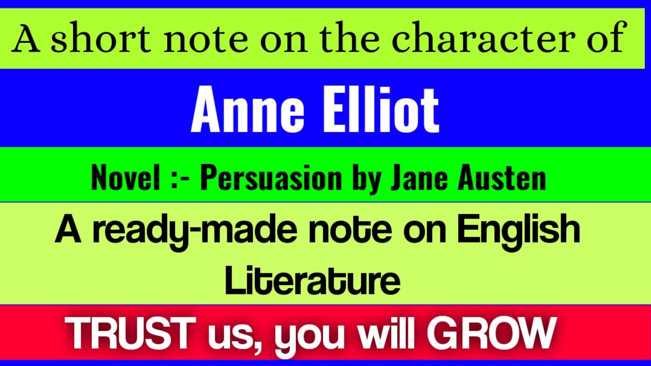 Character of Anne Elliot in Jane Austen's novel Persuasion| English ...