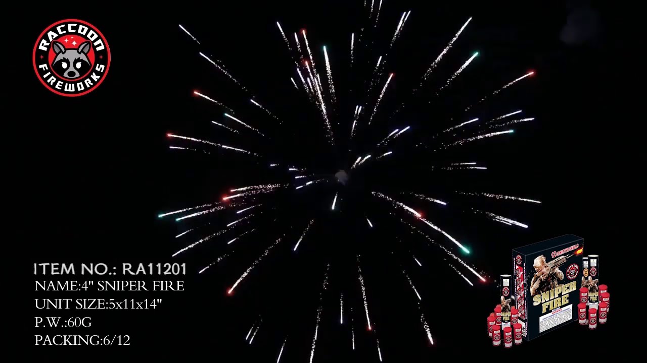Sniper Fire by Raccoon Fireworks - YouTube