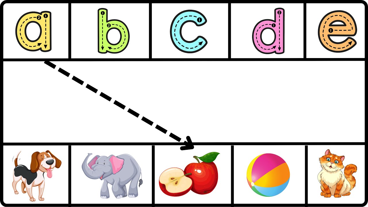 lkg class english Worksheets | match the letters with their pair ...