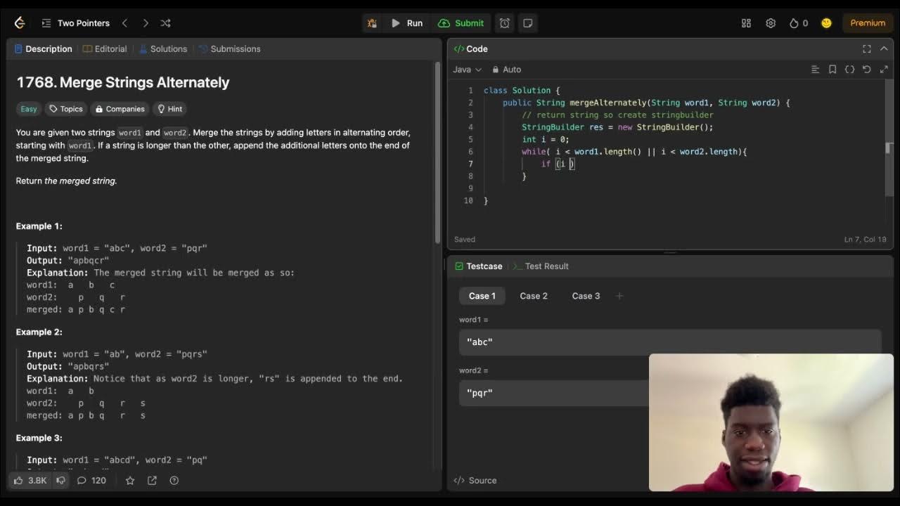 Merge Strings Alternately Leetcode Youtube