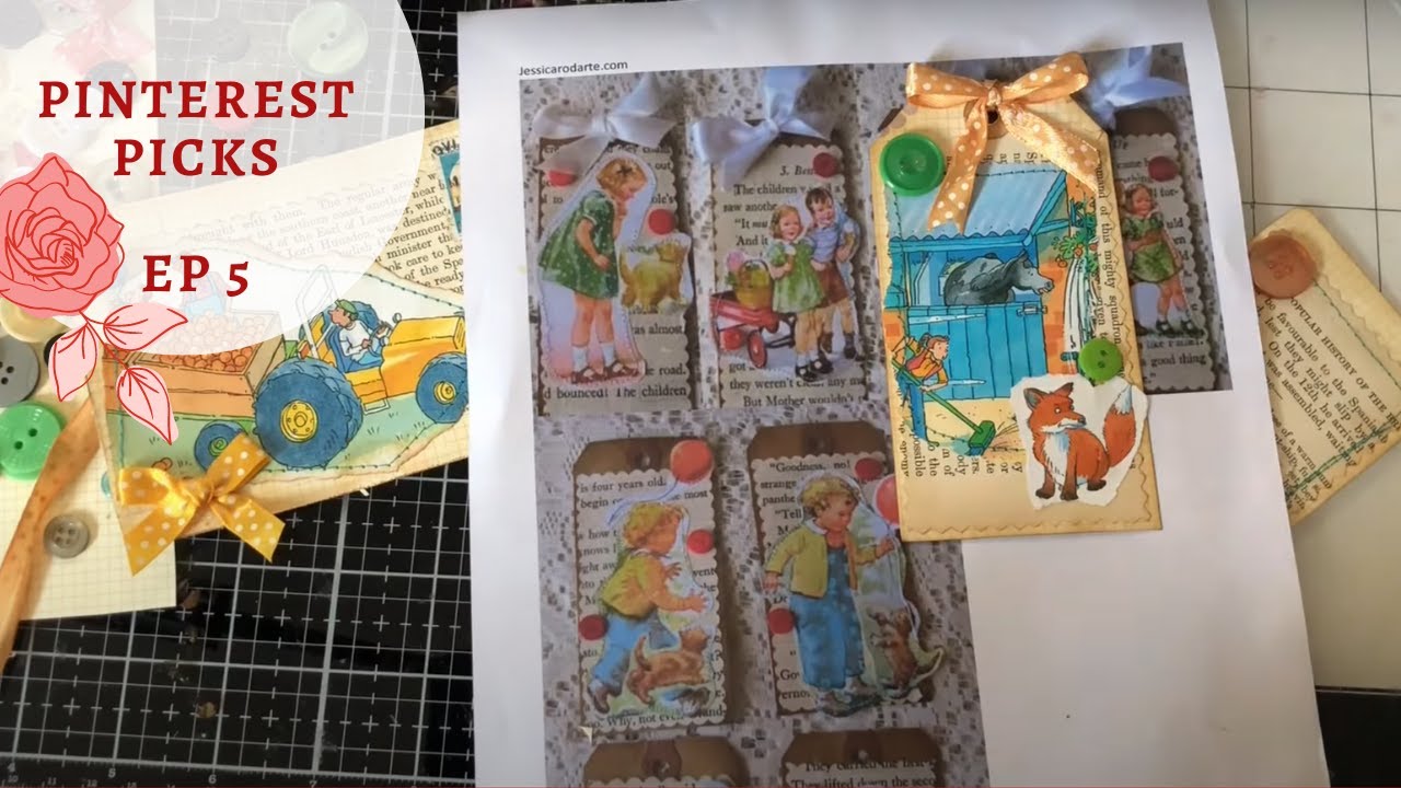 PINTEREST PICKS *** Ep 5 - Kids Book Tags for Junk Journal - YouTube