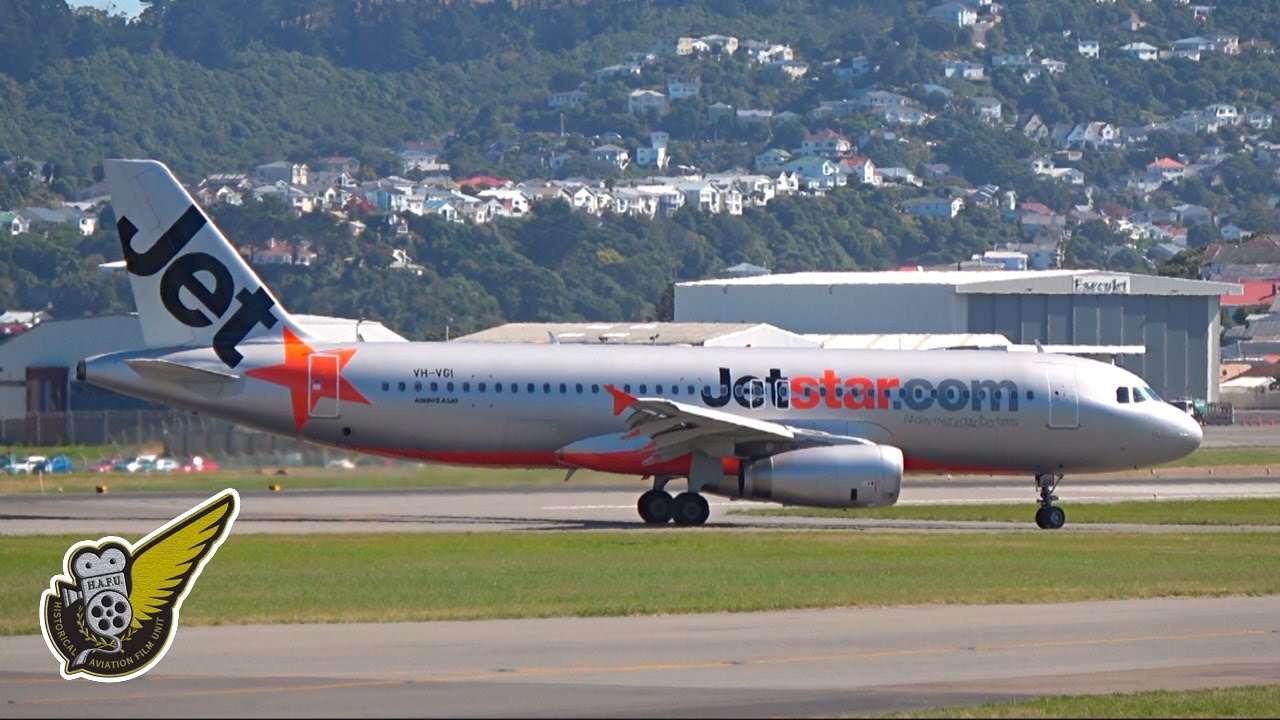 Airliners: Jetstar Airbus A320 Landing At Wellington Airport - YouTube