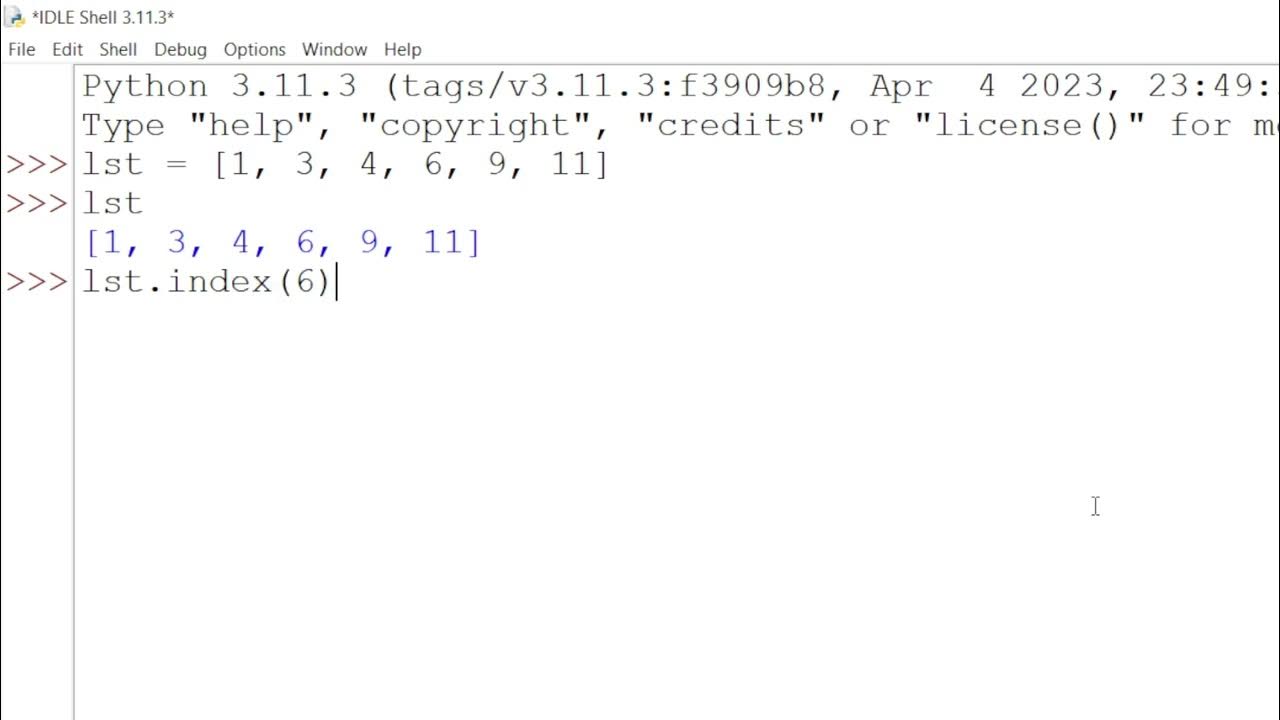 How to find the index for a given item in a list in Python? - YouTube