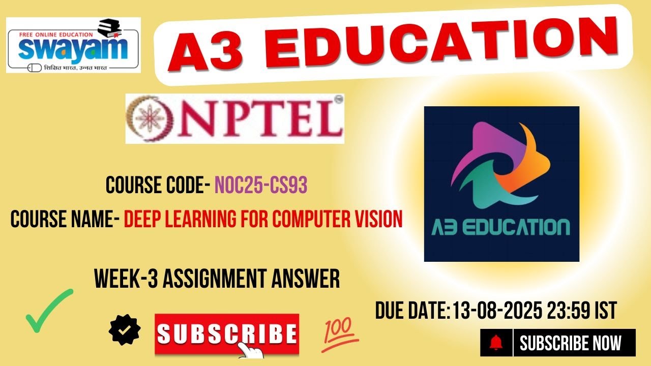 NPTEL Deep Learning for Computer Vision Week 3 Assignment Answers ...