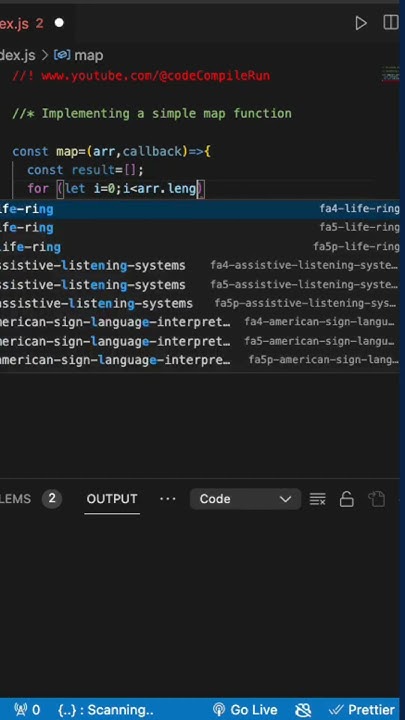 Javascript Map Function With A Simple Implementation Tutorial Javascript Tutorial Code