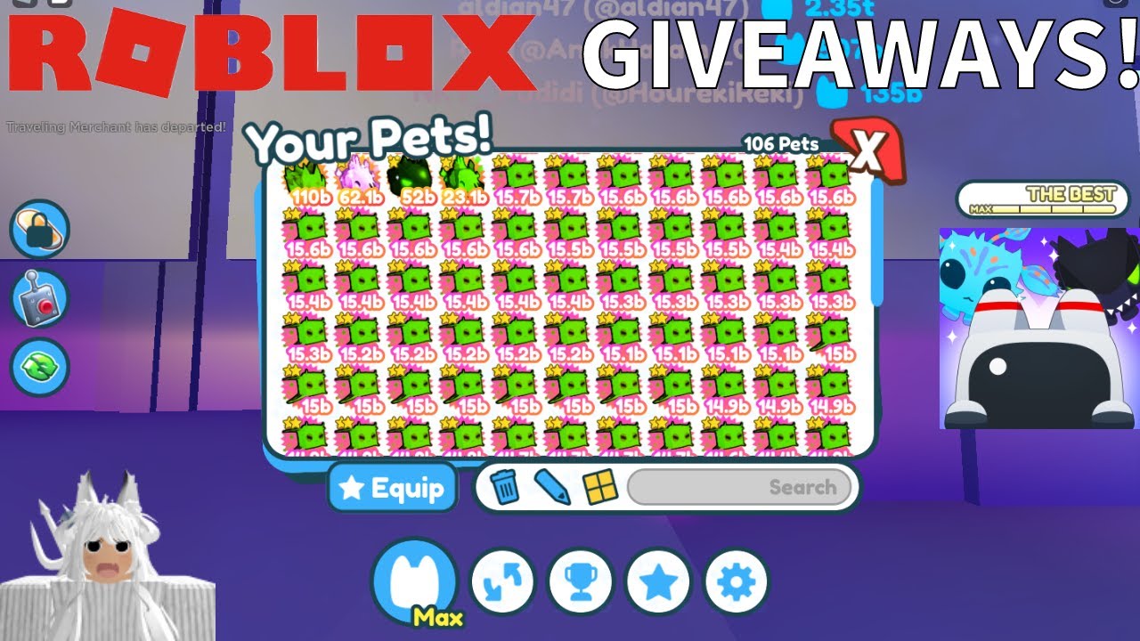 Giveaway (Random Pet) !! Pet Sim X l Roblox Indonesia - YouTube