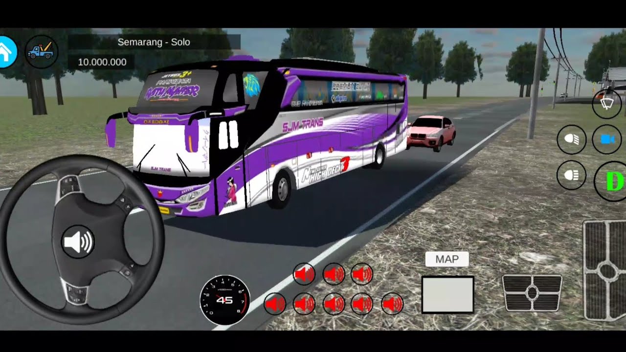 Mobil Bus Pariwisata Oleng Parah Tabrak Bus SJM TRANS - BUS BASURI RATU ...