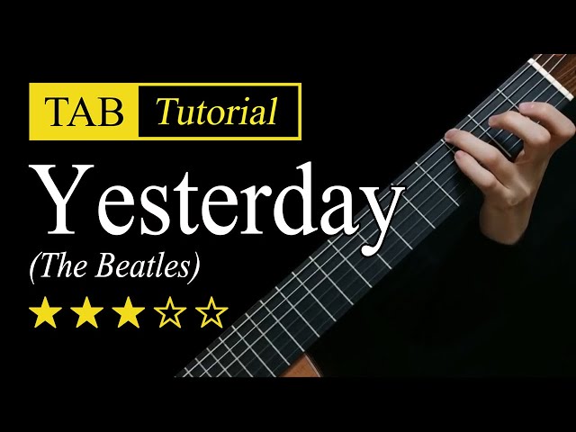 Yesterday The Beatles Guitar Solo Fingerstyle