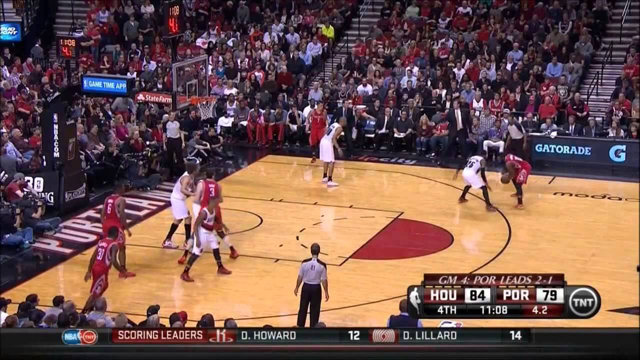 Jeremy Lin 2014 04 27 Playoffs R1G4火箭vs拓荒者 Rockets vs Trail Blazers ...