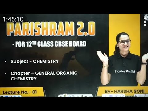 📍 General Organic Chemistry 01⚜️ Revision 01⚡️ By Harsha Soni Mam📦 Chemistr - YouTube