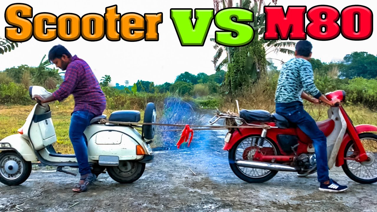 Scooter vs M80 Power Testing ||Which Bike Win || Bike Power Testing ...