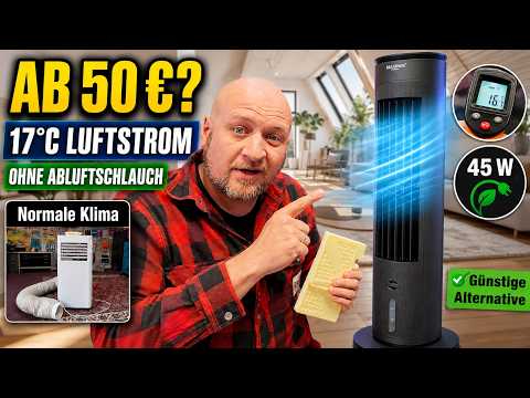 17 Grad Luftstrom OHNE Abluftschlauch! Günstige Klimaanlage Alternative im Test
